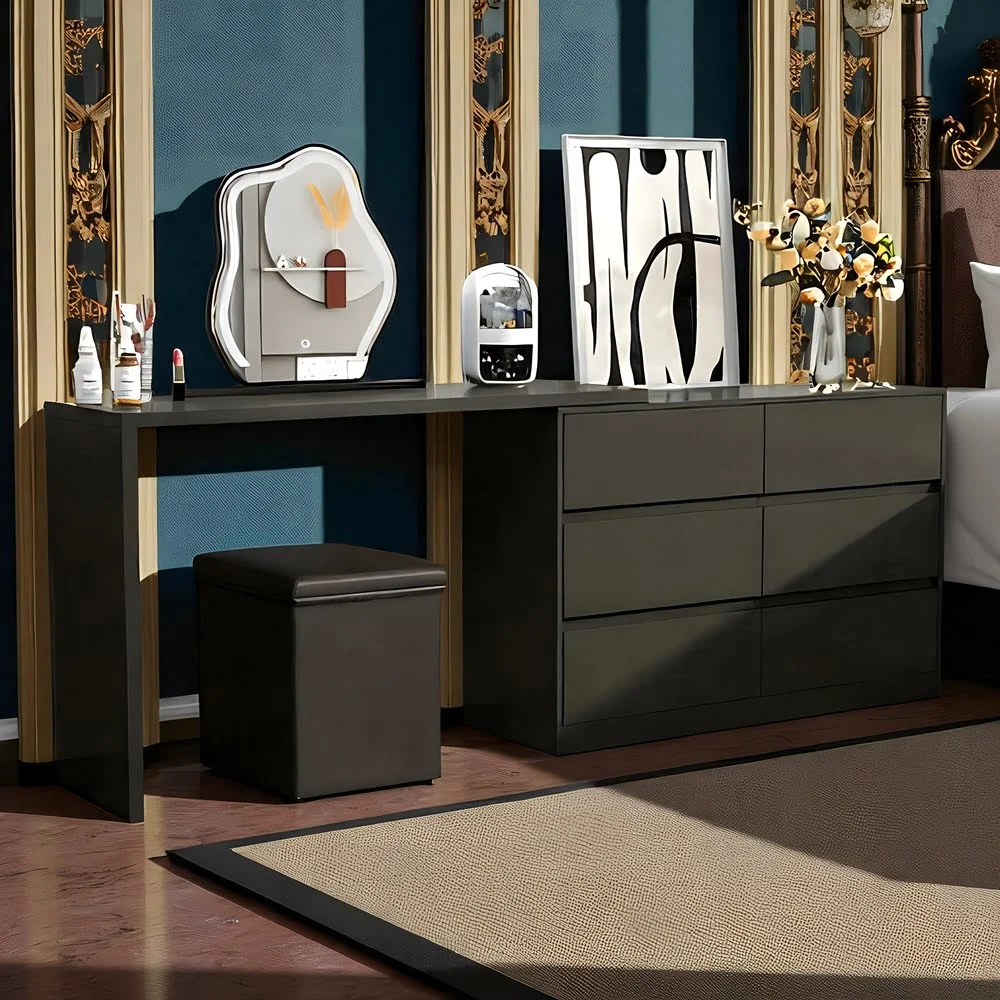 Black Desk & Dresser Combo - CH Furniture | Furniture Store UAE